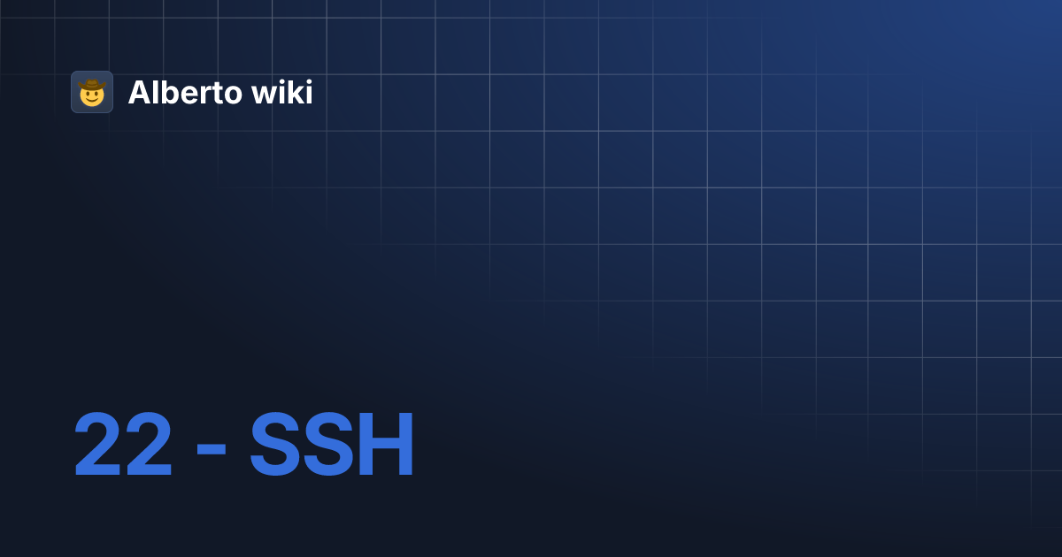 22 - SSH | Alberto wiki