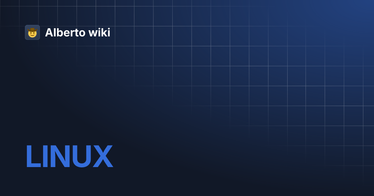 LINUX | Alberto wiki